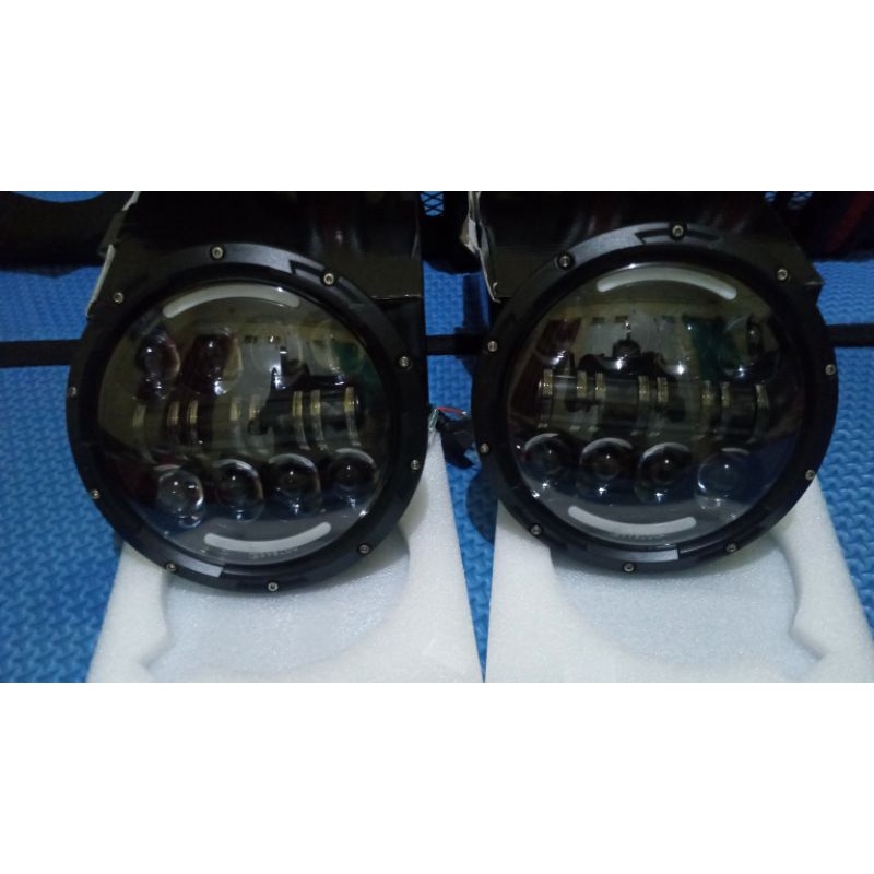 Jual lampu led daymaker spider 7 inch 1 set 2 pcs | Shopee Indonesia