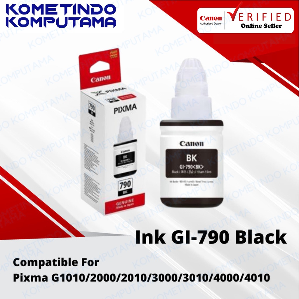 Jual Box GI 790 Black 135ml Tinta Canon Pixma 100% Original GI790 B ...