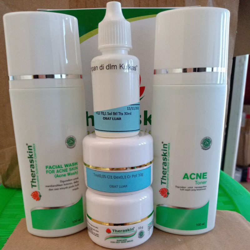 Jual Teraskin acne + fleksol untuk jerwat dan flek membandel | Shopee ...