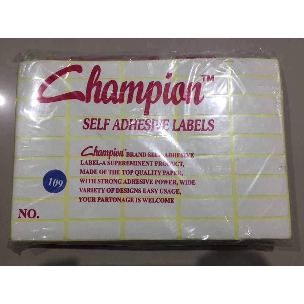 Jual Label Harga merk Champion No.109 - 13 x 38mm | Shopee Indonesia