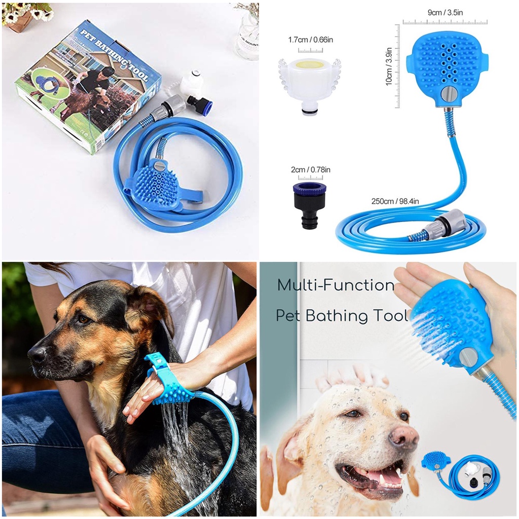 Jual Pet Shower Bathing Tool Alat Sikat Grooming Mandi Hewan Anjing ...