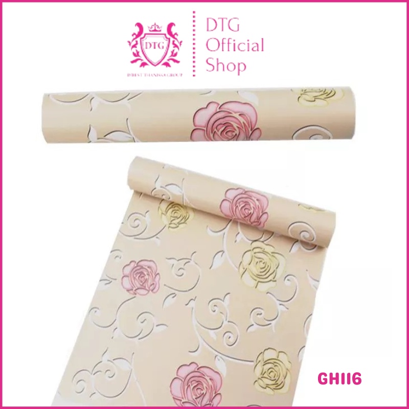 Jual DTG Wallpaper Dinding Motif Bunga Tangkai Putih Premium Quality ...