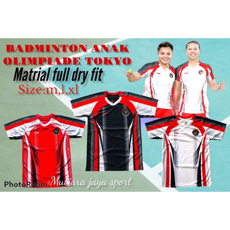 Jual BAJU BADMINTON ANAK OLIMPIADE TOKYO 2020 MATRIAL FULL DRY FIT | Shopee Indonesia