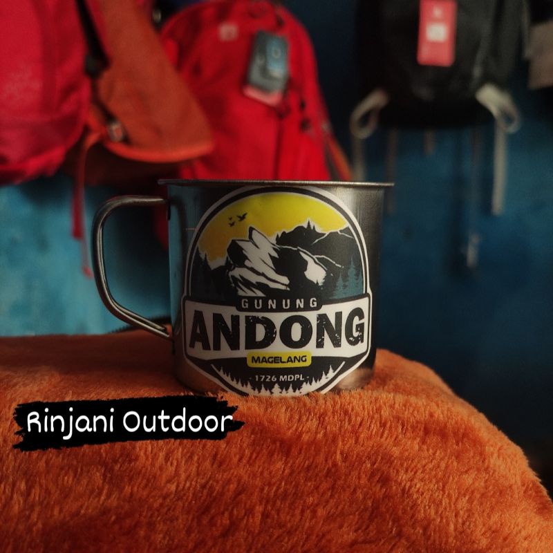 Jual Mug Cangkir Outdoor Diameter kurang Lebih 7cm Gelas Stainless ...