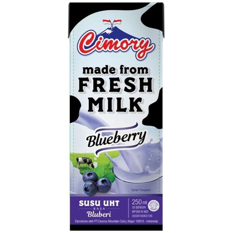 Jual Susu UHT CIMORY rasa Blueberry @ 250 ml | Shopee Indonesia