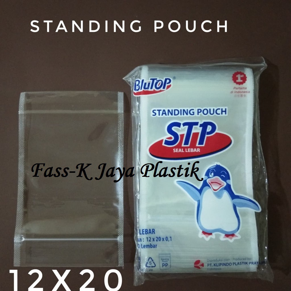 Jual Plastik Standing pouch / Plastik Klip berdiri / STP ukuran 12x20 ...