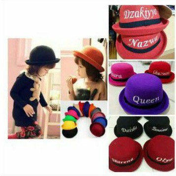 Jual Topi anak Caplin blower Coustom bordir nama | Shopee Indonesia