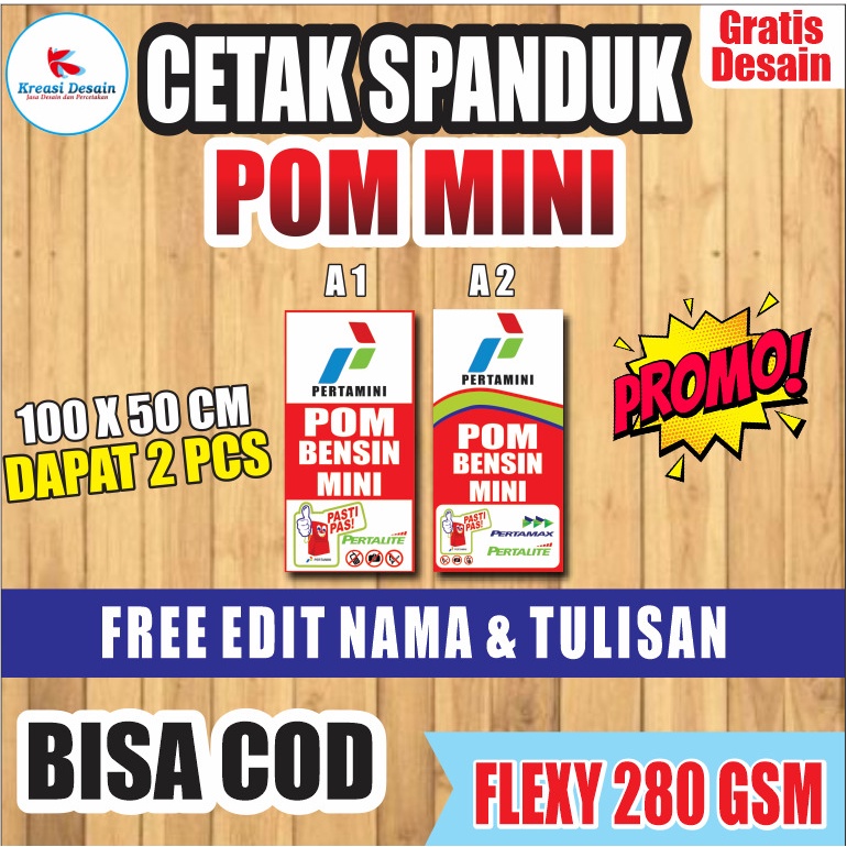 Jual SPANDUK POM MINI ( BANNER POM MINI ) | Shopee Indonesia