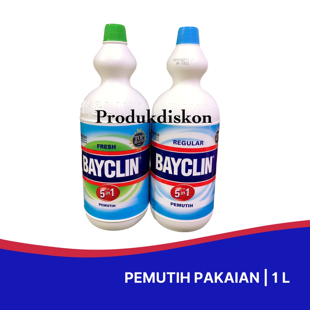 Jual BAYCLIN 5 in 1 Regular Fresh Pemutih Pakaian Botol 1 L | Shopee ...