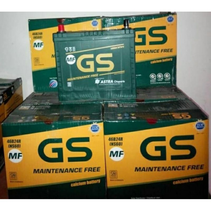 Jual Accu Aki battery NS60/46B24R GS Astra MF untuk Toyota Rush, Avanza Aki kering 12volt 45 ...