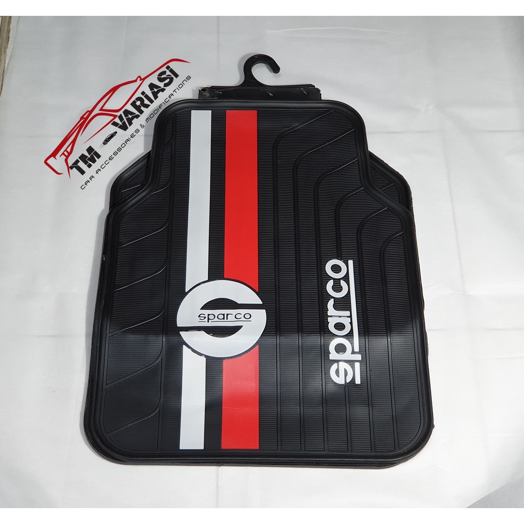 Jual Import Karpet Mobil Universal Motif S Dasar Hitam List Merah Dan ...