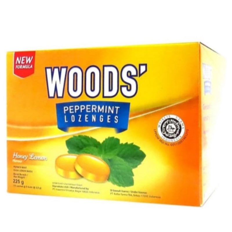 Jual Permen Woods Loz Honey Lemon Pelega Tenggorokan | Shopee Indonesia