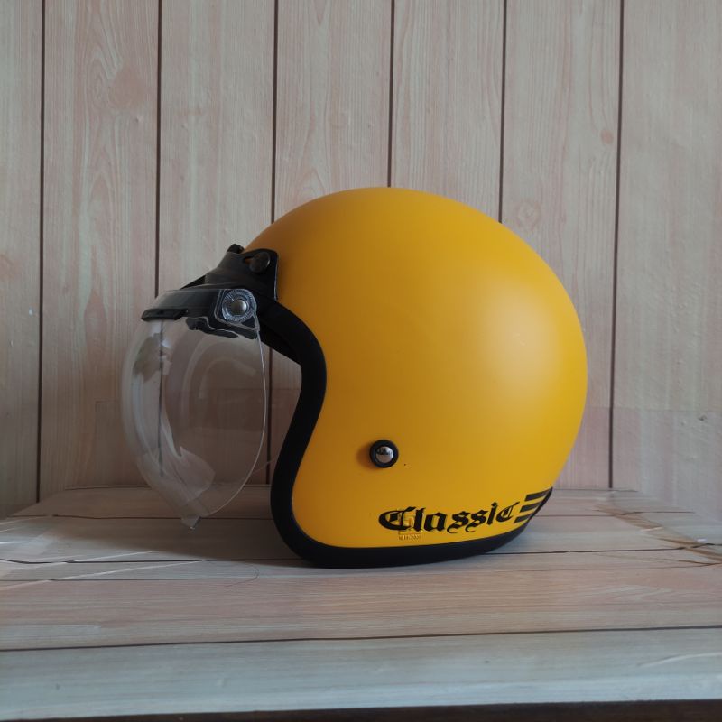Jual Helm bogo classic warna kuning dof masa kini untuk pria/wanita ...