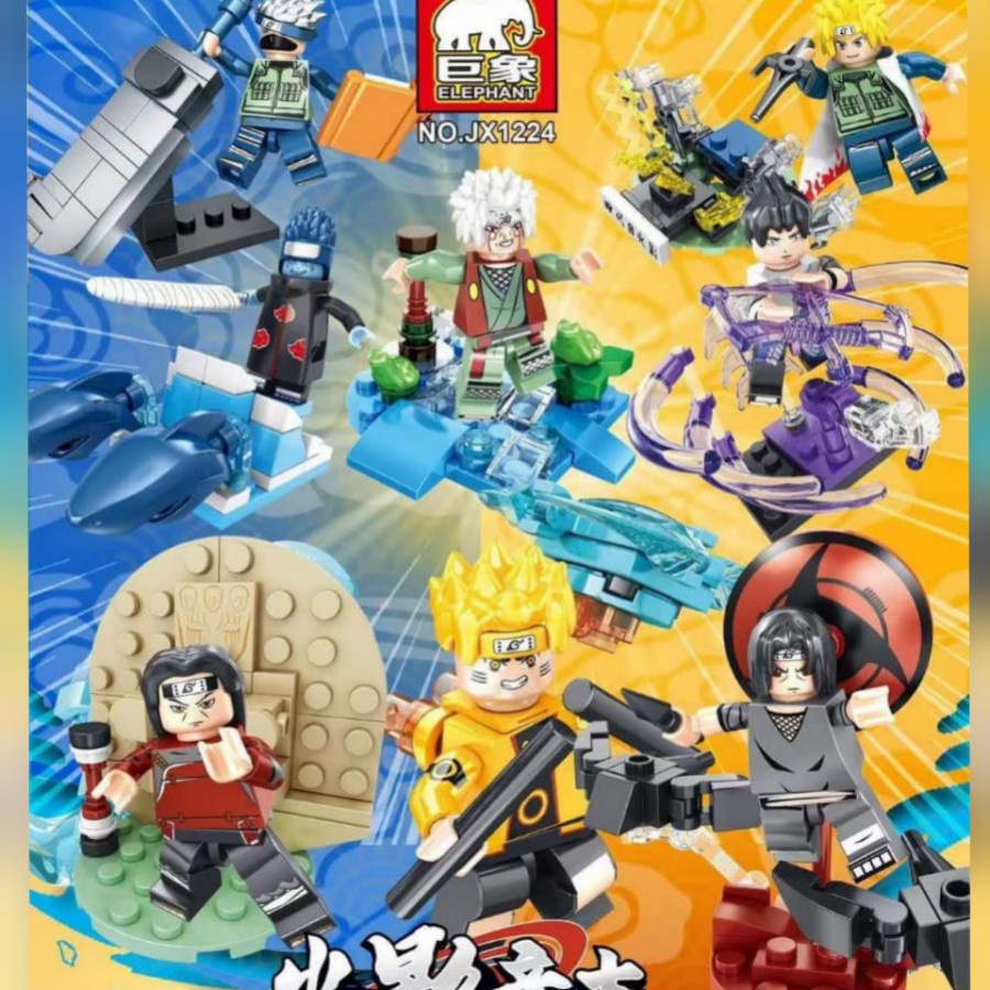 Jual Brick Mainan Anak Set 8 In 1 Naruto brick set | Shopee Indonesia