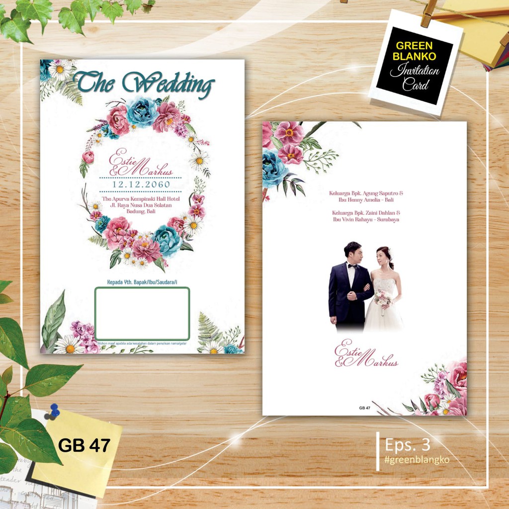 Jual GB 47 Blanko Undangan | Blangko Undangan | Undangan Murah | Shopee Indonesia