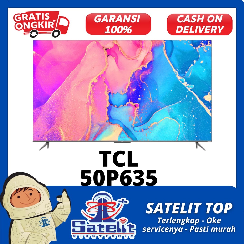 Jual LED TV TCL 50 INCH 50P635 / SMART TV ANDROID UHD 4K GOOGLE TV ...