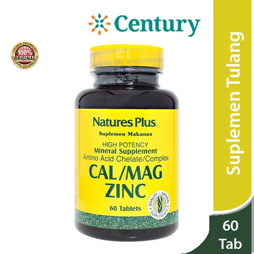 Jual Nature's Plus Cal/Mag/Zinc 60 tablet/suplemen tulang/tulang ...