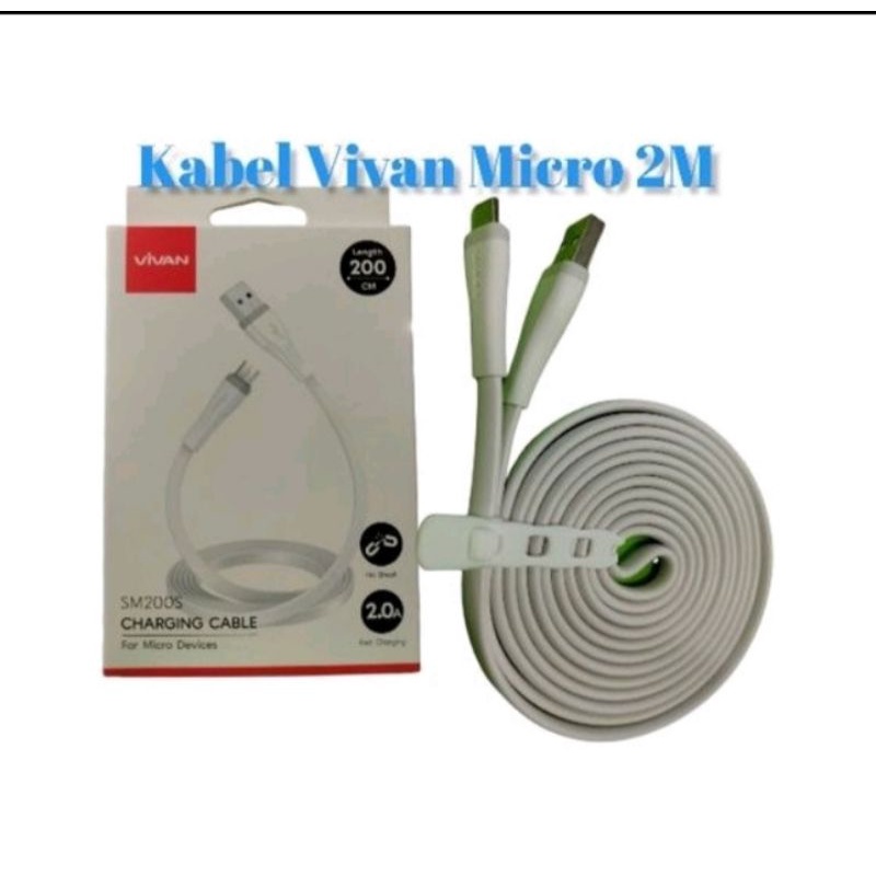Jual kabel vivan 2,4a fast charging micro 2 m | Shopee Indonesia