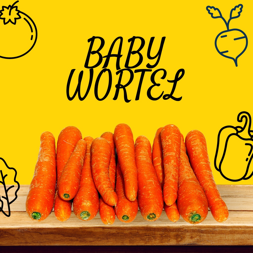 Jual Baby Carrot Wortel Mini Sayur Segar Brastagi Kemasn Pack | Shopee ...