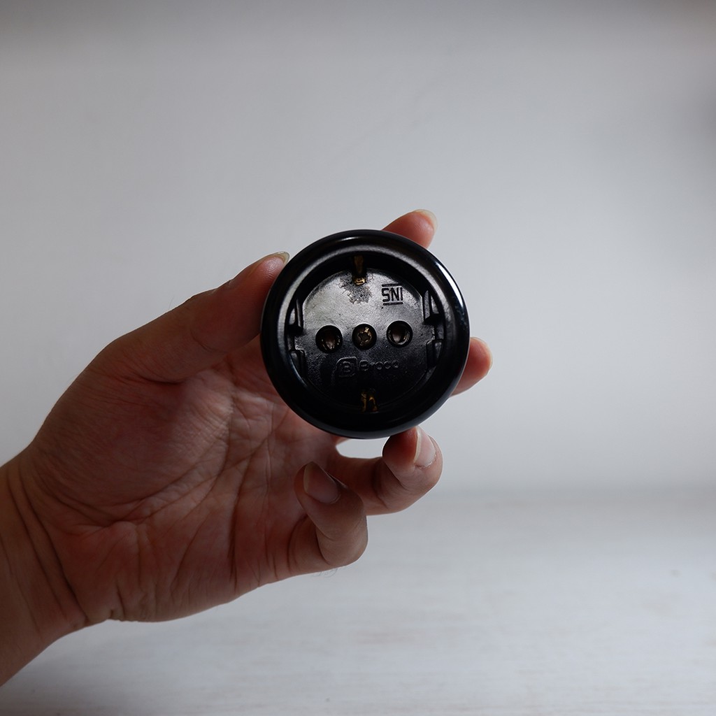 Jual Stop Kontak Murah Broco 6130 Bulat Hitam | Shopee Indonesia