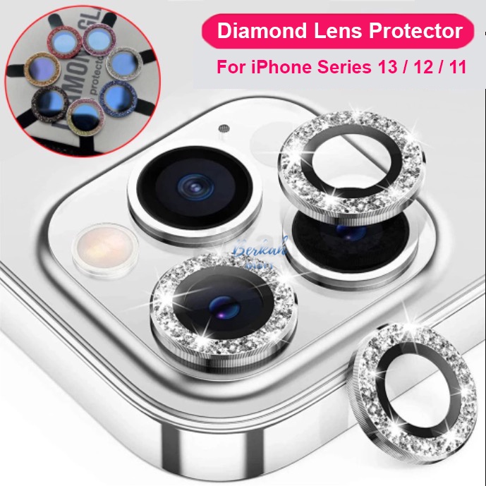 Jual Camera Lens Protector Diamond Glitter Bling For iPhone 11 12 13 ...