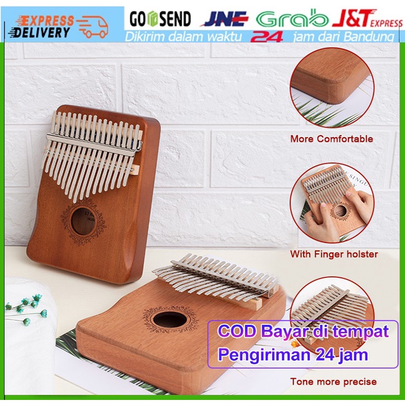 Jual Piano Ibu Jari Kalimba alat musik 17 Kunci Bahan Mahoni Kalimba ...