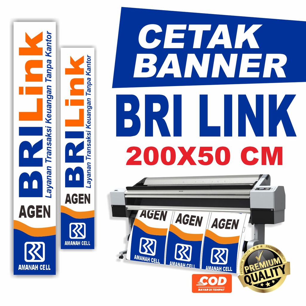 Jual ( 200X50 CM ) spanduk brilink/banner brilink/stan banner brilink ...