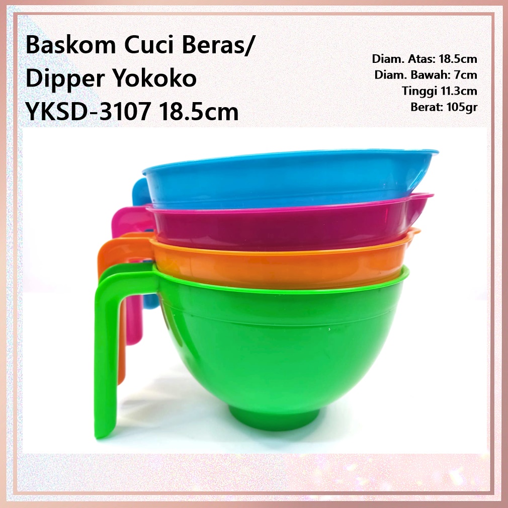 Jual Dipper/Baskom Cuci Beras Yokoko YKSD-3107 18.5cm | Shopee Indonesia