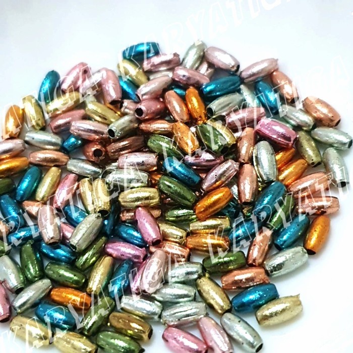 Jual Mote Manik Padi 3 mm x 6 mm - Warna Mix (5 gram) | Shopee Indonesia