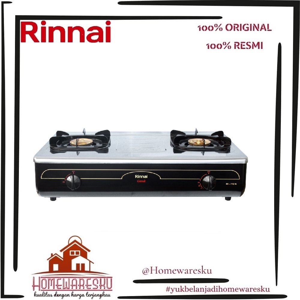 Jual RINNAI KOMPOR GAS RI-712A RI712A - LPG - 2 TUNGKU - API BESAR ...