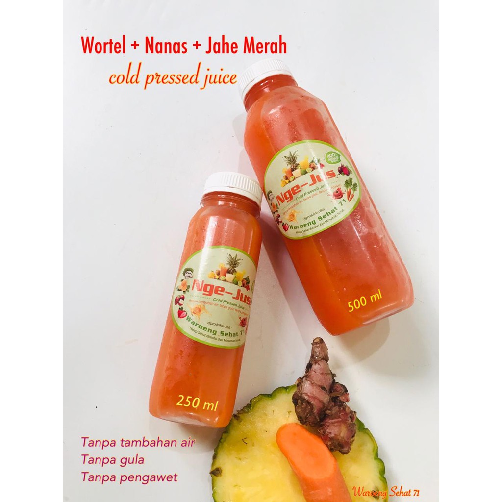 Jual Jus mix : Wortel + Nanas + Jahe Merah (cold pressed juice ...