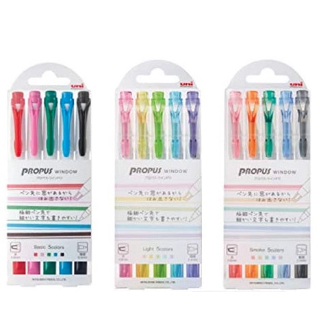 Jual Uni Propus Windows Double Sided Highlighter 4.0/0.4 mm Set of 5 ...