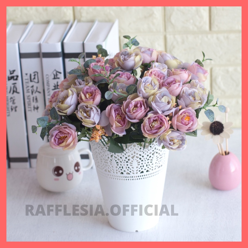 Jual BUNGA CAMELIA ARTIFICIAL BUNGA HIAS DEKORASI BUKET BUNGA MAWAR ...