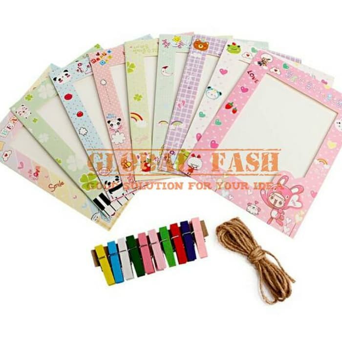 Jual Frame foto motif kartun / wodden clip / frame gantung / frame ...