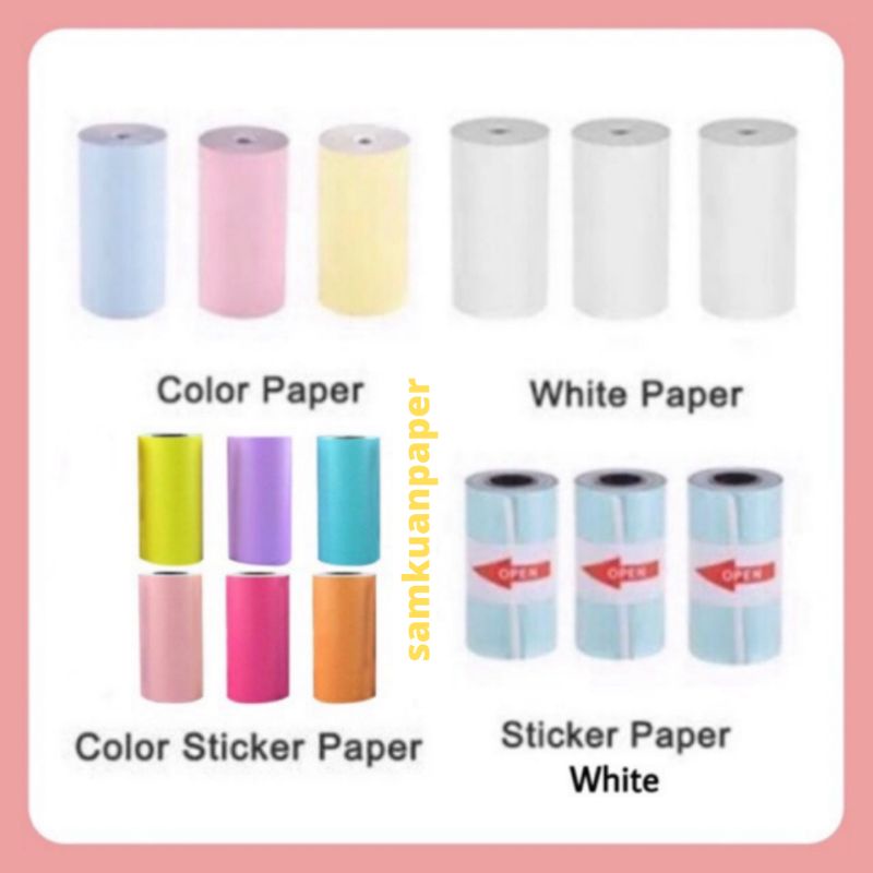 Jual KERTAS THERMAL STIKER PAPERANG PERIPAGE STICKER COLOUR PAPER ...