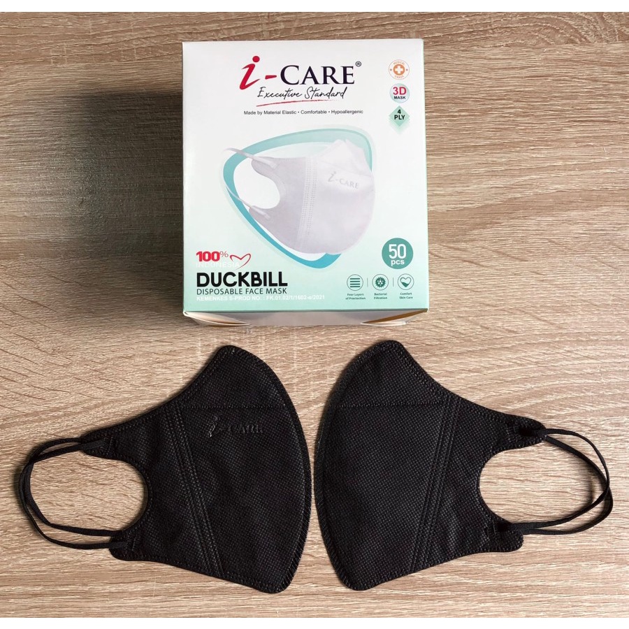 Jual Masker Duckbill iCare 4Ply Emboss icare Type Box isi 50pc Premium ...