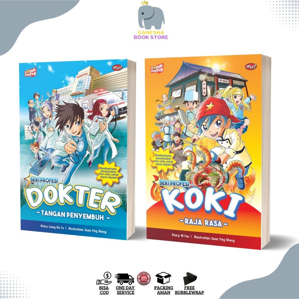 Jual Komik Pintar Seri Profesi Dokter (Tangan Penyembuh) & Profesi Koki ...
