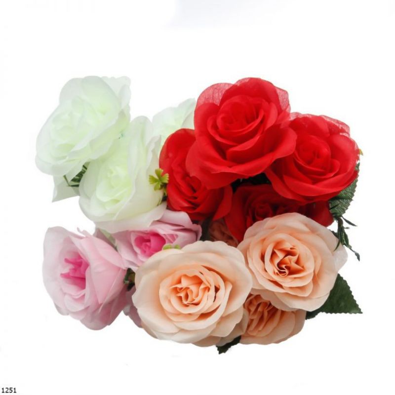 Jual Bunga Mawar Plastik Artifisial 1251 | Shopee Indonesia