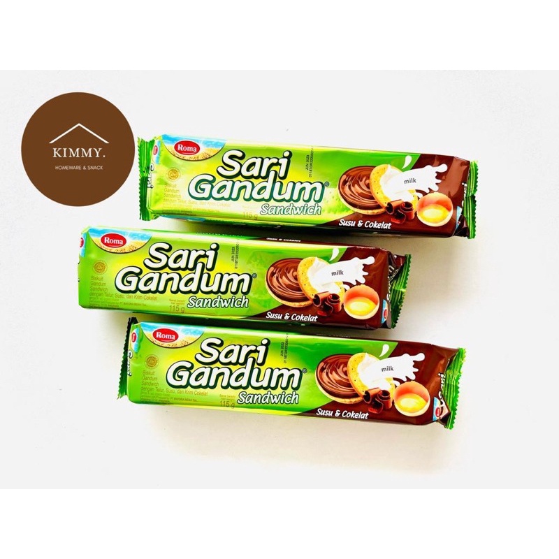 Jual ROMA SARI GANDUM COKELAT DAN KACANG 108 GRAM / SARI GANDUM ...