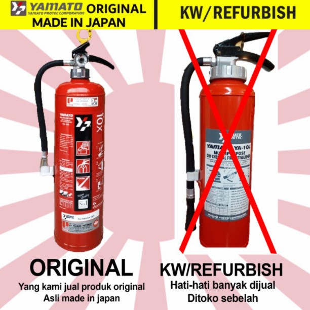 Jual APAR YAMATO (Japan) POWDER 3KG YA-10X ORIGINAL / Alat / Tabung Pemadam | Shopee Indonesia