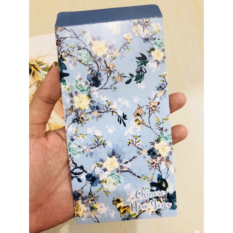 Jual ANGPAO IMLEK ENVELOPE CULTURE BLUE FLORAL CNY UANG TIDAK TERLIPAT ...