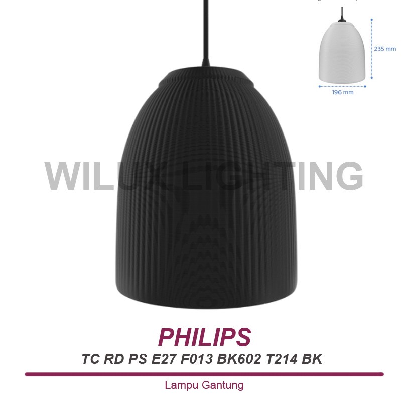 Jual PHILIPS 3D Printed Luminaire / TC RD PS E27 F013 BK602 T214 BK ...