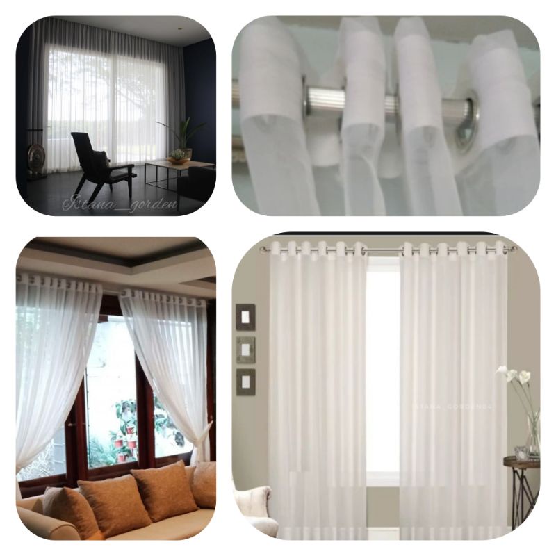 Jual Voill Atau [Vitrase Model Smokring] Vitrase Jendela Pintu Rumah ...
