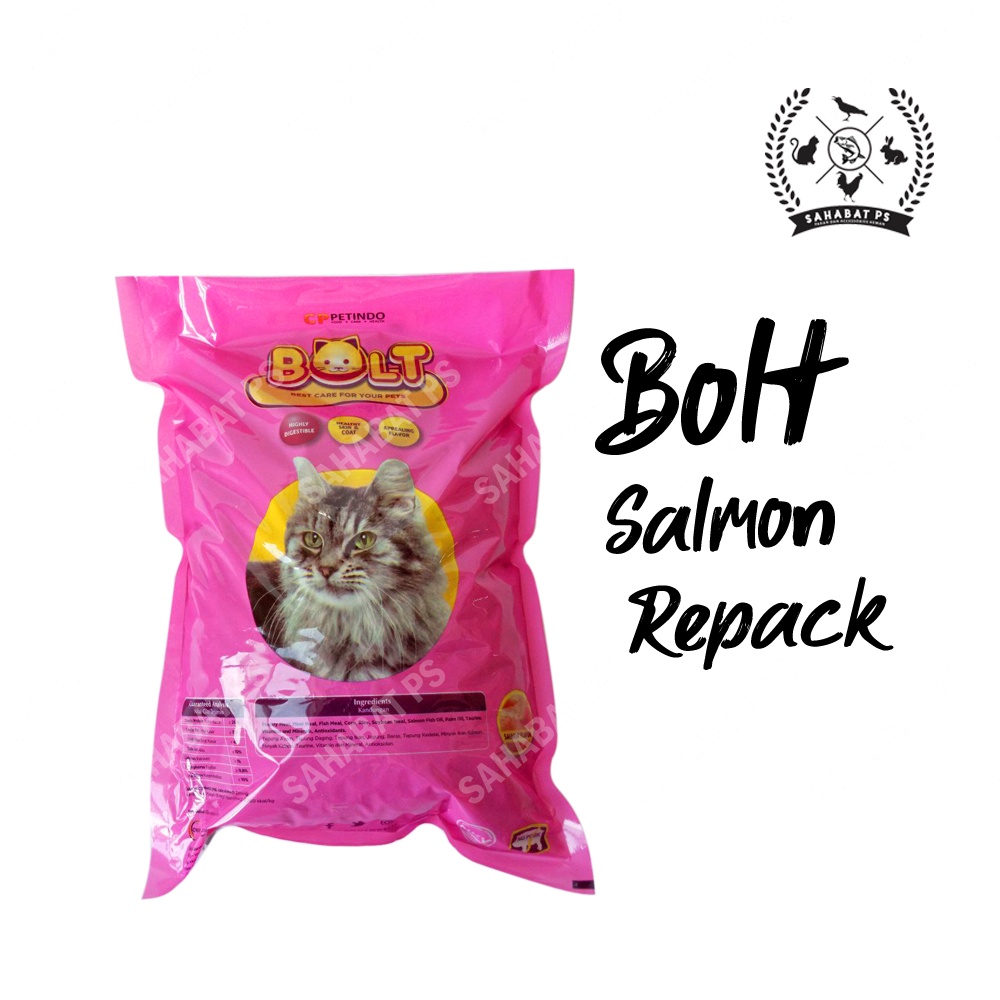 Jual BOLT SALMON FLAVOR MAKANAN KUCING KERING KEMASAN REPACK 800 Gram ...