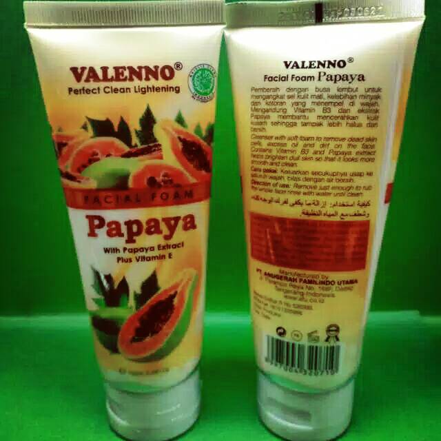 Jual VALENO FACIAL FOAM/FACIAL FOAM PAPAYA 100g | Shopee Indonesia