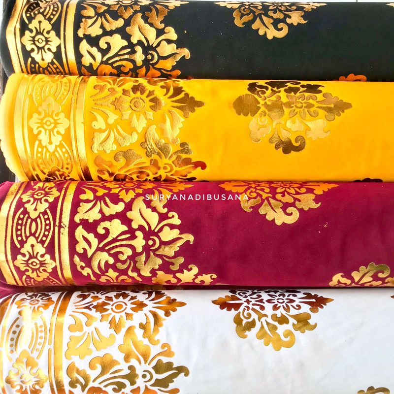 Jual Kain Prade Emas Beludru Bali Meteran | Shopee Indonesia