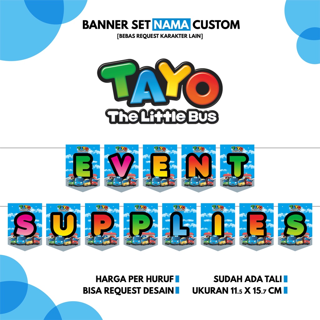 Jual Banner Nama Custom Ulang tahun, Anniversary min 8 Huruf | Shopee ...