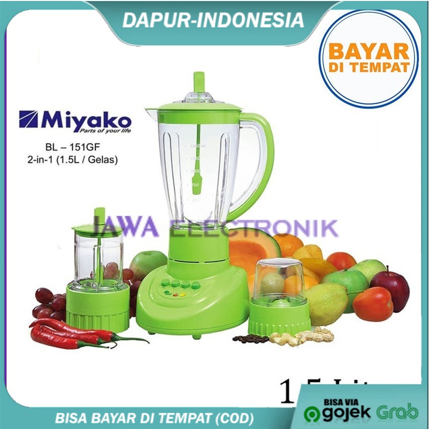 Jual Blender MIYAKO BL 152 PF / AP Blender Plastik 3in1 Ice Crusher ...