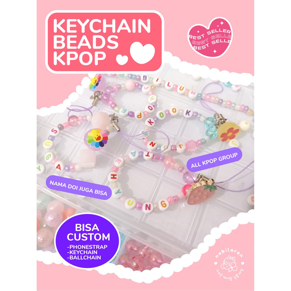 Jual KPOP KEYCHAIN BEADS GANTUNGAN MANIK MANIK BTS ENHYPEN TXT EXO NCT ...