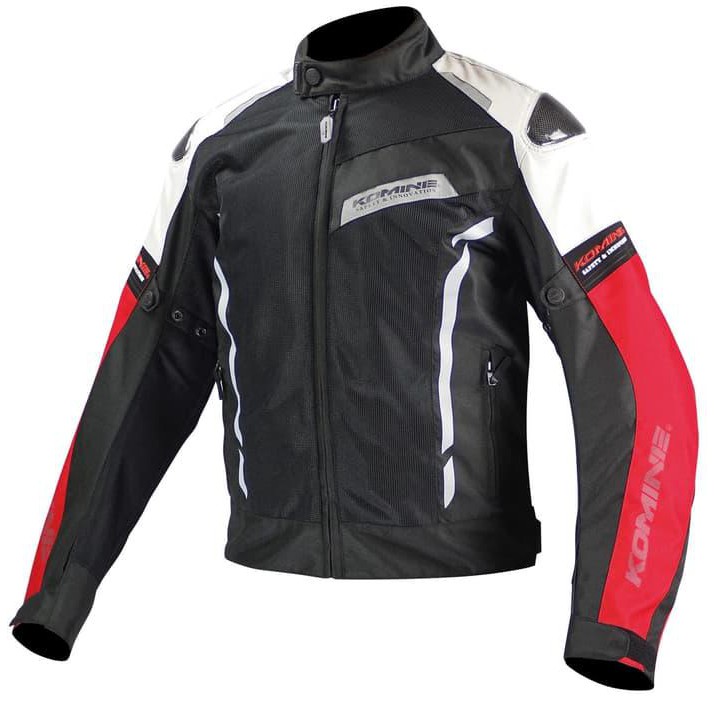 Jual KOMINE JK-103 CARBON PROTECT MESH JAKET TOURING PRIA - BLACK RED - UKURAN M TERBARU ...